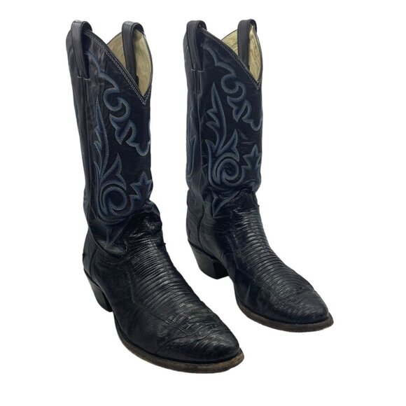 Justin Boots | Shoes | Vtg Justin Iguana Lizard Leather Western Boots ...